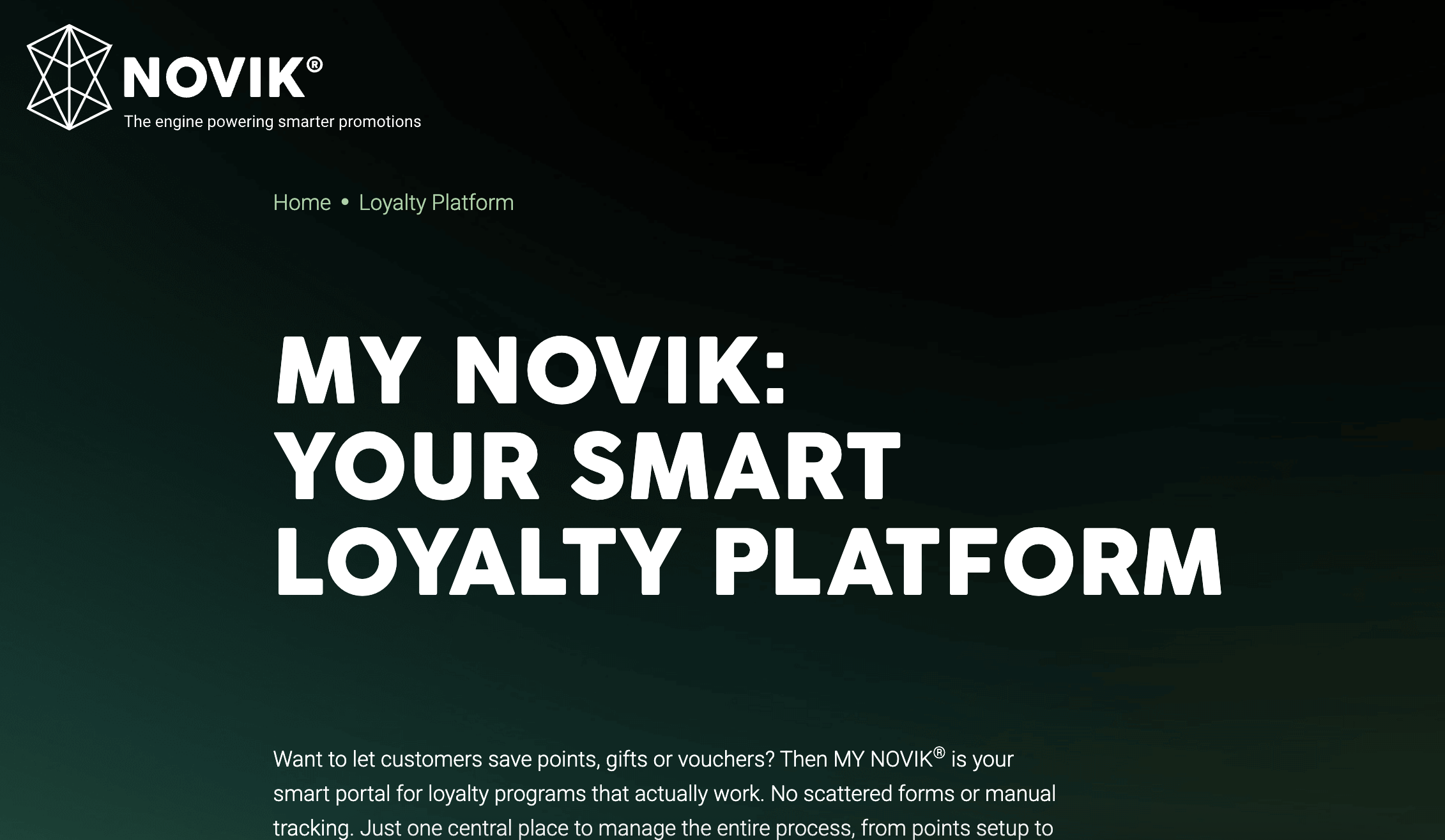 MY NOVIK® | Smart loyalty platform for long-term customer engagement